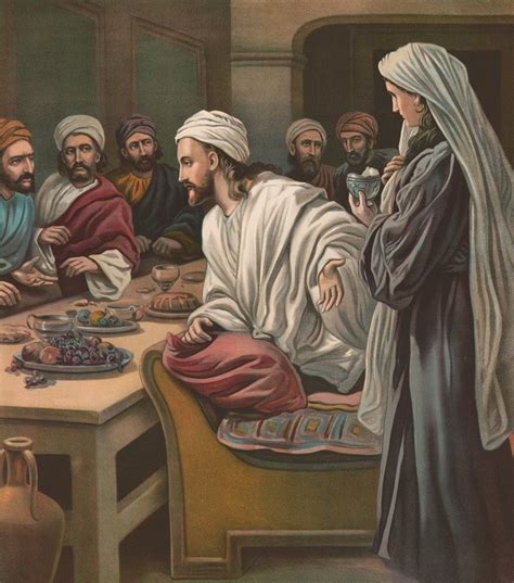 Jesus Anointed In Bethany By Providence Lith Co Artvee