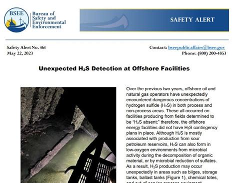 Unexpected H S Detection At Offshore Facilities