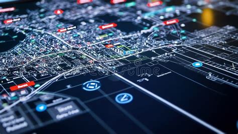 Cyber Security System Monitoring City Infrastructure On Digital Interface Stock Footage Video