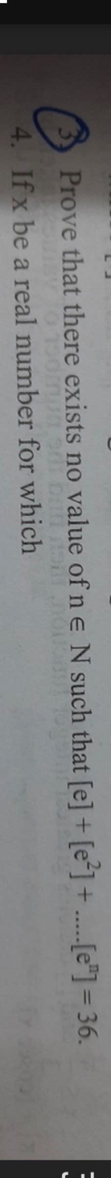 3 Prove That There Exists No Value Of Mathrm { N } In Mathrm { N