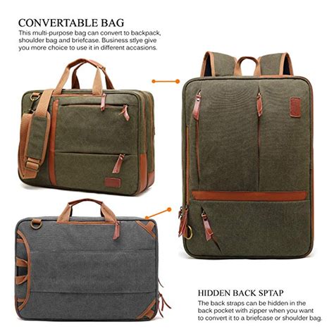 Coolbell Convertible Backpack Shoulder Bag Messenger Bag Laptop Case