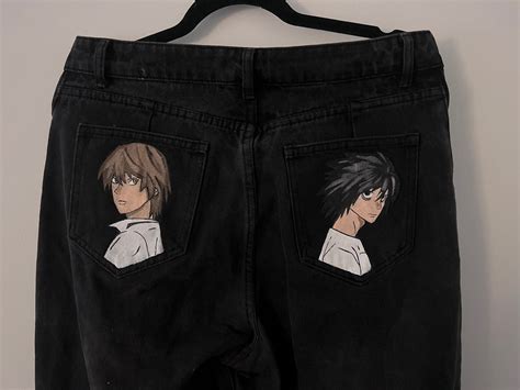 Custom Anime Jeans L And Light Reference Etsy