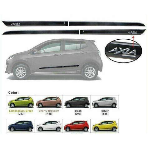 Perodua Axia Side Door Moulding Body Lining With Paint Shopee Malaysia