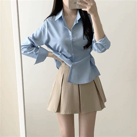심쿵큐티ღ 데일리 라니 뒷밴딩 플리츠 A라인 미니 스커트 color 에이블리