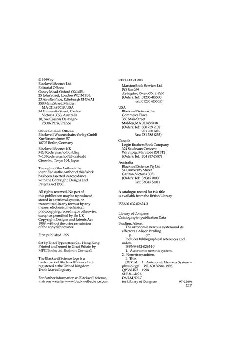 Solution The Autonomic Nervous System And Its Effectors A Brading