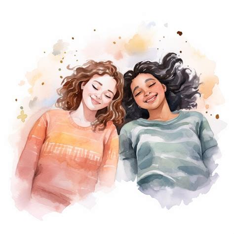 Premium Photo There Are Two Women That Are Smiling And One Is Holding A Cell Phone Generative Ai