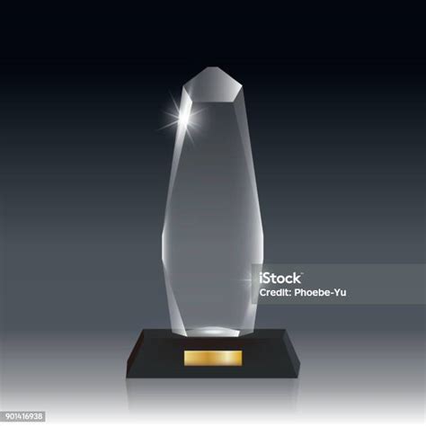 투명 한 현실적인 빈 벡터 아크릴 유리 트로피 수상 3차원 형태에 대한 스톡 벡터 아트 및 기타 이미지 3차원 형태 결정체 경기 스포츠 Istock