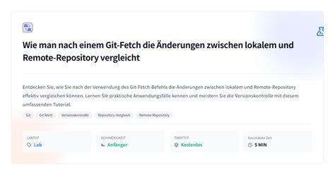 Wie Man Nach Einem Git Fetch Die Änderungen Zwischen Lokalem Und Remote Repository Vergleicht
