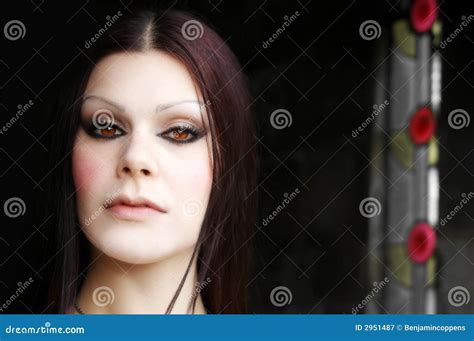Visage Caucasien De Femme Image Stock Image Du Pierre 2951487