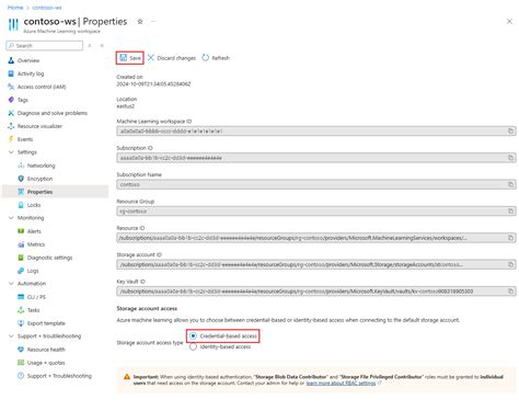 禁用对工作区存储帐户的共享密钥访问 Azure Machine Learning Microsoft Learn