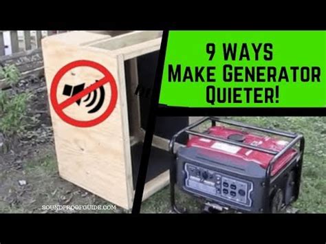 How To Quiet A Generator Tips Tricks Electric Problems