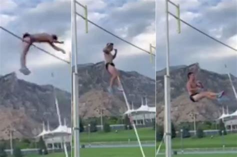 Video Pole Vaulter Nearly Castrates Himself In Viral Mishap