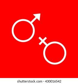 Sex Symbol Sign Vector Detachable Paper Stock Vector Royalty Free Shutterstock