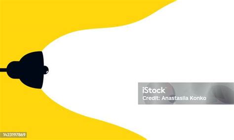 램프 조명 벡터 광고 포스터 일러스트 레이 션과 텍스트를위한 복사 공간 배너 배경 또는 벽지를위한 평면 스타일 템플릿 예술에