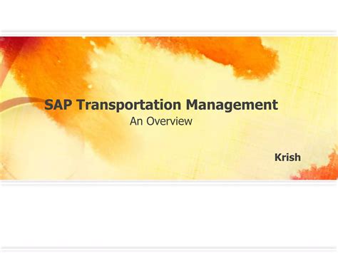 Sap Tm Overview Pptx