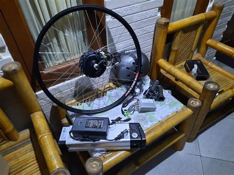 Set Ebike Kit Dinamo Motor Bldc 36v 350w Velg Ring26 Sepeda Listrik