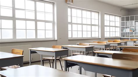 明亮整洁的教室摄影图