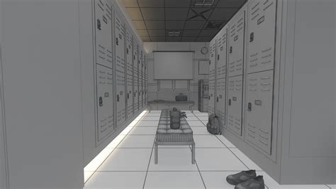 라커룸 01 3d 모델 124 Max 3ds Fbx Obj Free3d