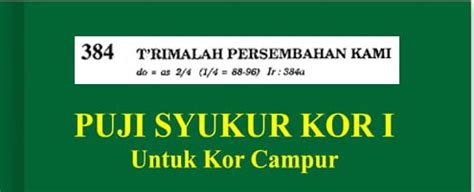 PS 384 Trimalah Persembahan Kami Teks Lagu SATB My Avitalia