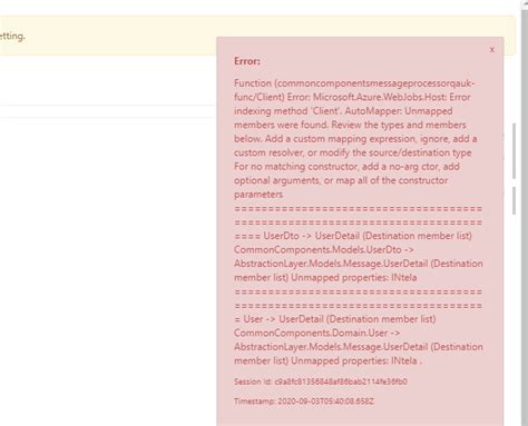 New Azure Function Experience Does Not Show Exceptions On Function
