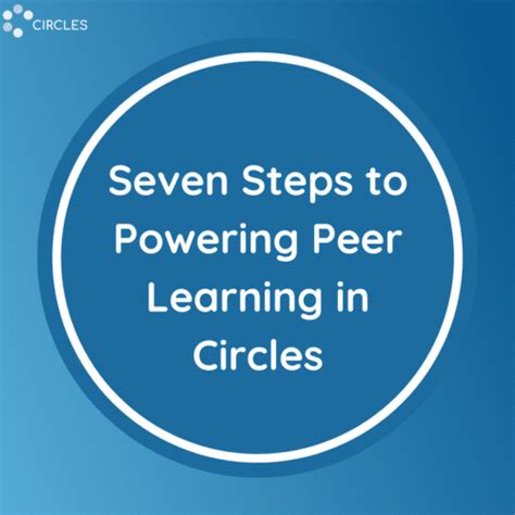 Seven Steps To Powering Peer Learning In Circles Circles