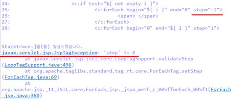 JSP Err JspTagException Step