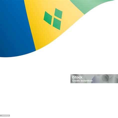 세인트 빈센트와 그레나딘 플래그 흰색 배경에 벡터 그림 개념에 대한 스톡 벡터 아트 및 기타 이미지 개념 국가 관광명소 국기 Istock