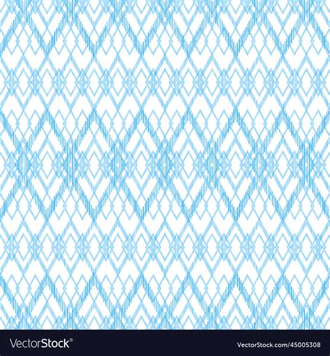 White And Blue Geometric Rhombus Seamless Pattern Vector Image