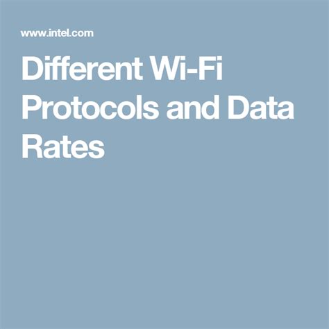 Wi Fi Protocols And Data Rates Explained