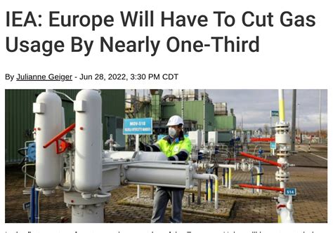 Iea Europe Will Have To Cut Gas Usage By Nearly One Third Germany