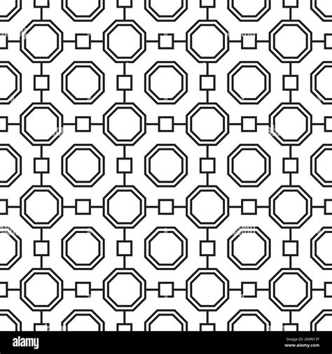 Octagon Seamless Pattern Abstract Geometric Pattern Vector