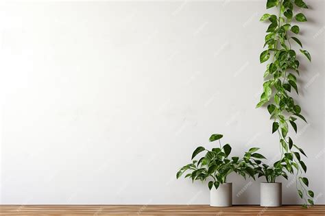 Premium Photo Decoration Of Hanging Pothos Plant Indoor With Space On Aesthetic White Wall