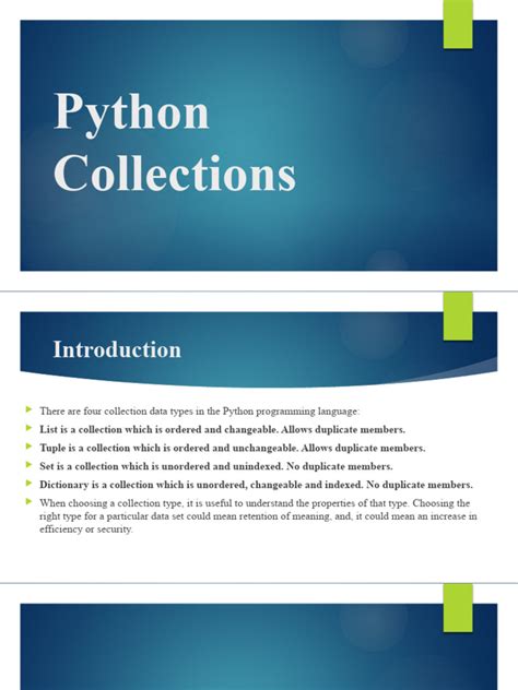 5 Python Collections Pdf String Computer Science Parameter
