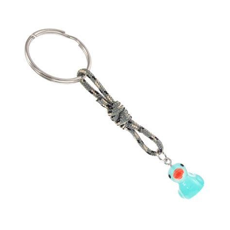 Duck Programming Keychain Blue Rubber Duck In Coding Computer