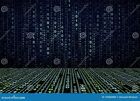Binary Code Room Stock Illustration Illustration Of Network 143850884