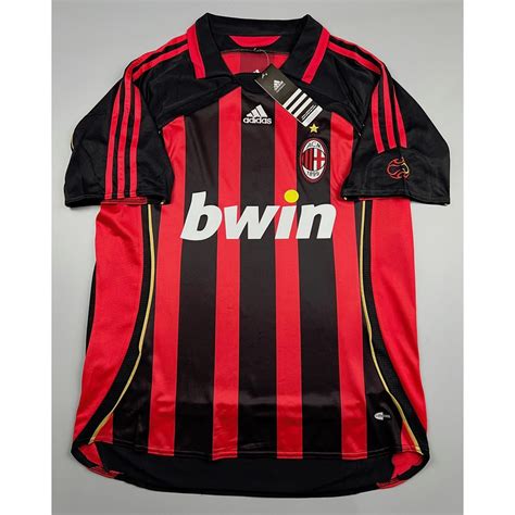 เสื้อบอล ย้อนยุค เอซี มิลาน เหย้า 2006 07 Retro Ac Milan Home เรโทร คลาสสิค Shopee Thailand