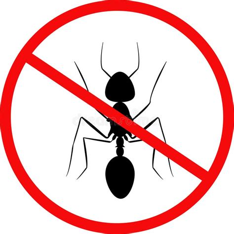 No Ant Icon Not Allowed Insects Icon Home Insect Stop Ant Icon Red