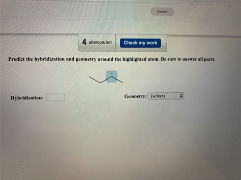 Solved Saved Attempts Left Check My Work Click The Draw Chegg