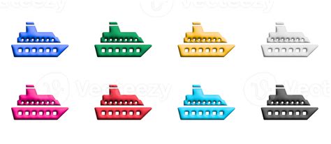 Kreuzfahrtschiff Icons Im Flat Design Mit Elementen Für Mobile Konzepte