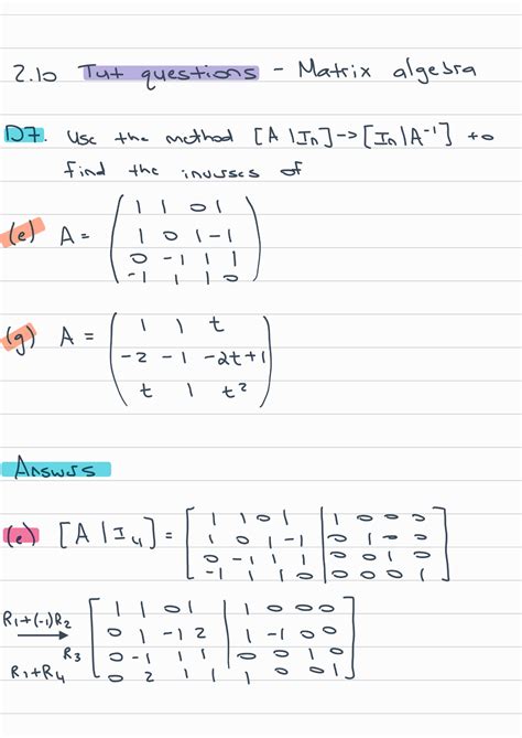 Tut Questions Week 5 MATH1043A MATH1043 Studocu