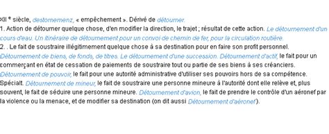 Détournement La définition