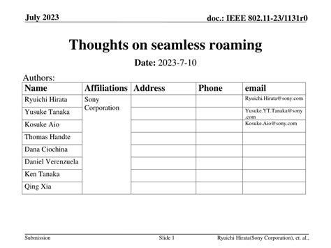 Ppt Seamless Roaming Architecture For Ultra High Rate Wlan Powerpoint Presentation Id13229604