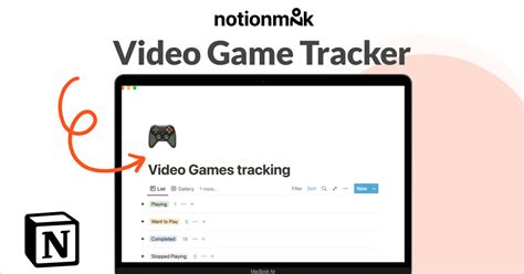Video Game Tracker Template By Stepan Tyzhai On Notion