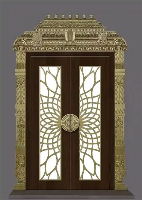 Pooja Doors Unique Brass Pooja Room Door Designs Door Texture Main Entrance Door Design