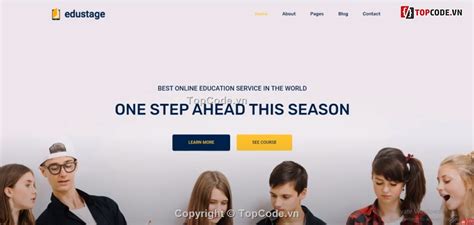 Template Bootstrap 4 Html5 Giới Thiệu Khóa Học Trực Tuyến