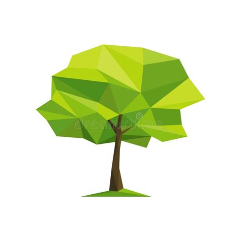 Spring Concept Tree Formed By Triangles Stock Vector Illustration Of Design Geometric