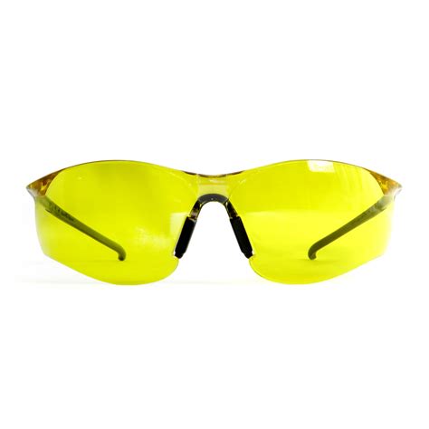 Hypertough Z871 Safety Glasses With Polycarbonate Lens In Yellow Tint