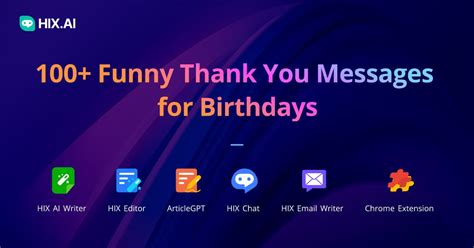 100 Funny Thank You Messages For Birthdays Hixai