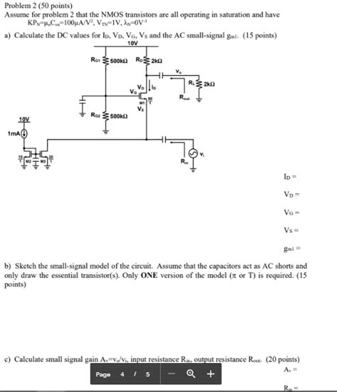 Solved Assume For Problem That The NMOS Transistors Are Chegg Com