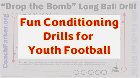 5 Fun Conditioning Drills For Youth Football Drill Games